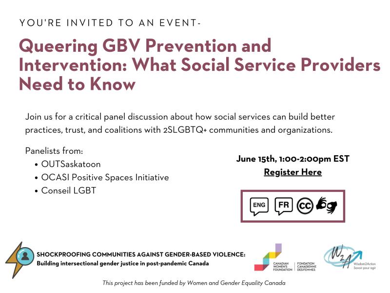 Queering GBV Prevention and Intervention: What Social Service Providers ...